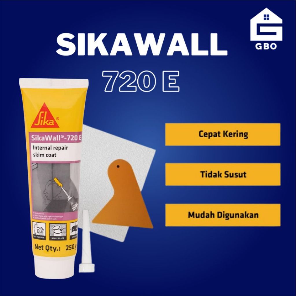 Jual SikaWall 720E Repair Cream Dempul Perbaikan Tambal Dinding Retak ...