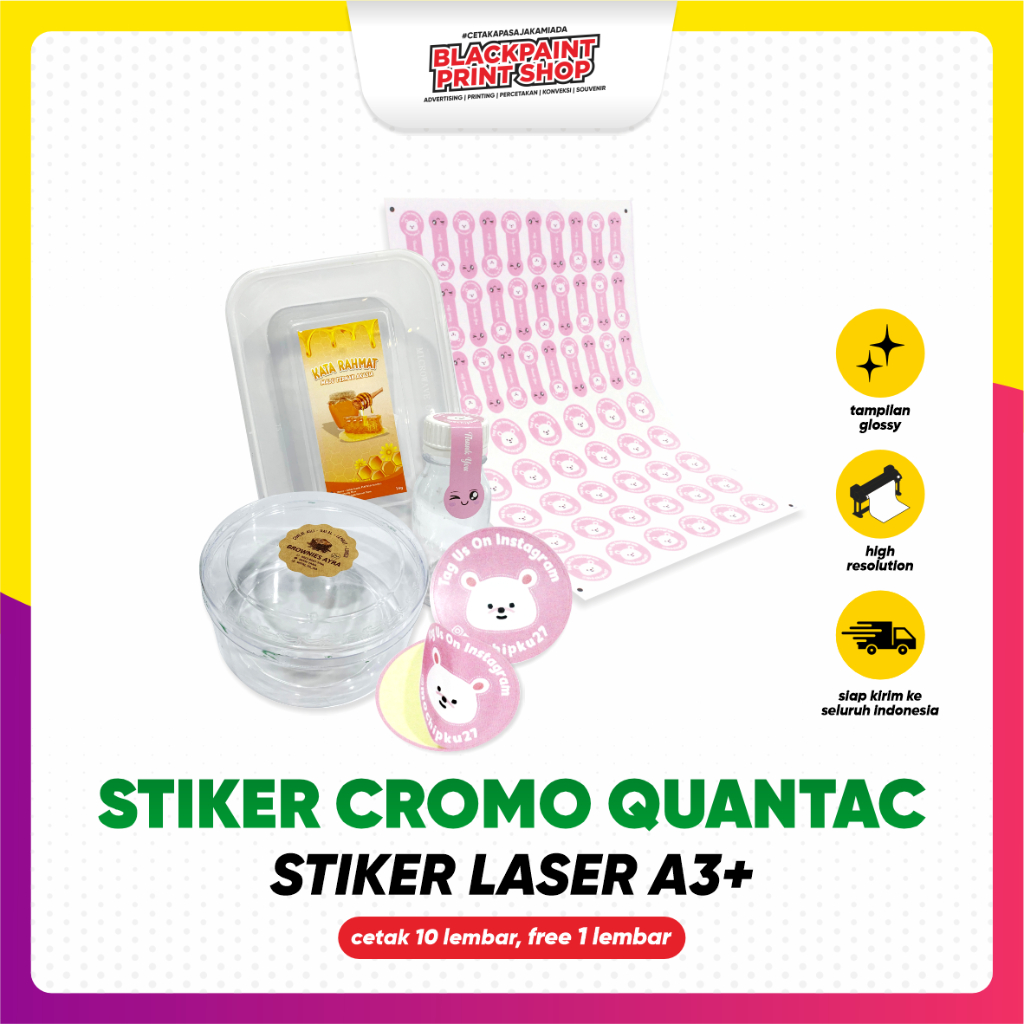 Jual Stiker Label Laser A3+ Cromo Quantac / Stiker Kemasan Makanan ...