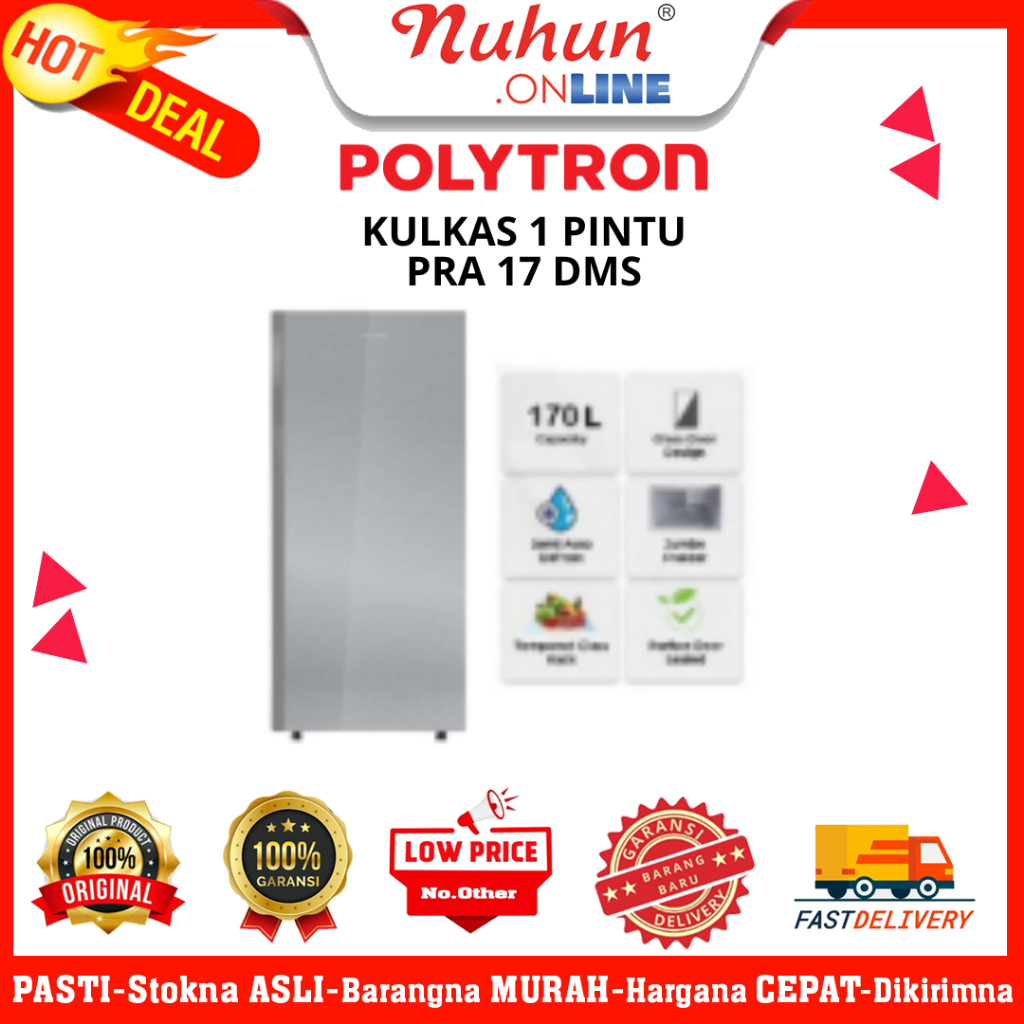 Jual Kulkas 1 Pintu Polytron PRA 17 DMS 170L | Shopee Indonesia