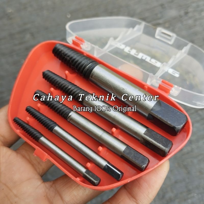 Jual Alat Tap Balik Screw exctractor Set 5 Pcs Alat pembuka Baut Rusak ...