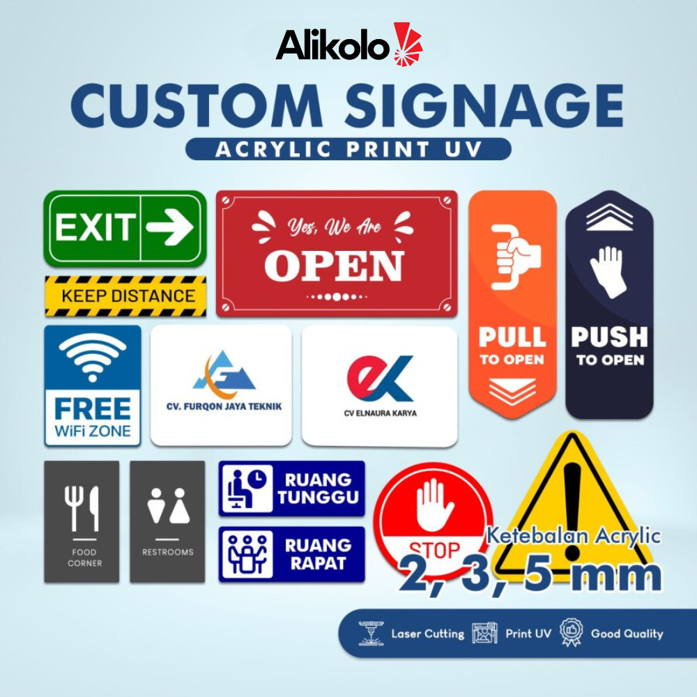 Jual CUSTOM SIGNAGE AKRILIK / ACRYLIC / KUSTOM PAPAN SIGN LOGO AKRILIK ...