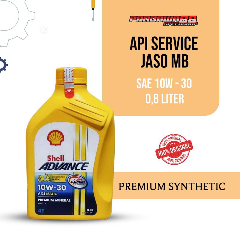 Jual Oli SHELL ADVANCE AX5 PREMIUM MINERAL MOTOR MATIC 0,8L 10W-30 ...