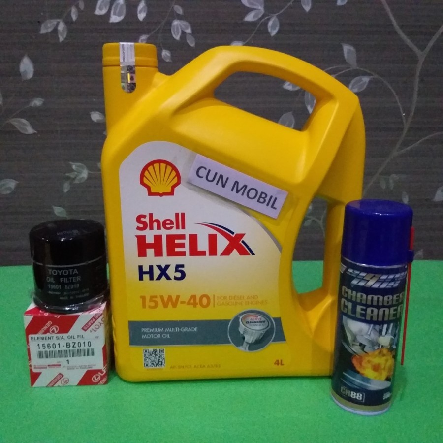 Jual Paket oli mesin Shell HX5 15W-40 Avanza Veloz Rush Xenia ada 3 ...
