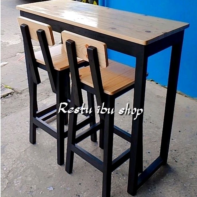 Jual SET MEJA BAR CAFE MURAH meja makan meja dingding jati Belanda | Shopee Indonesia