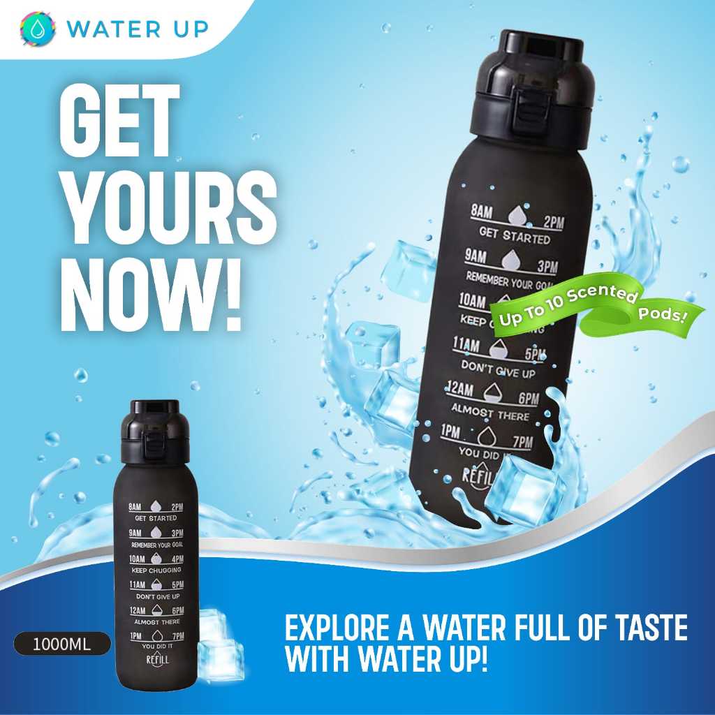 Jual botol air flavour 1 liter olahraga botol plastik water up (COD ...