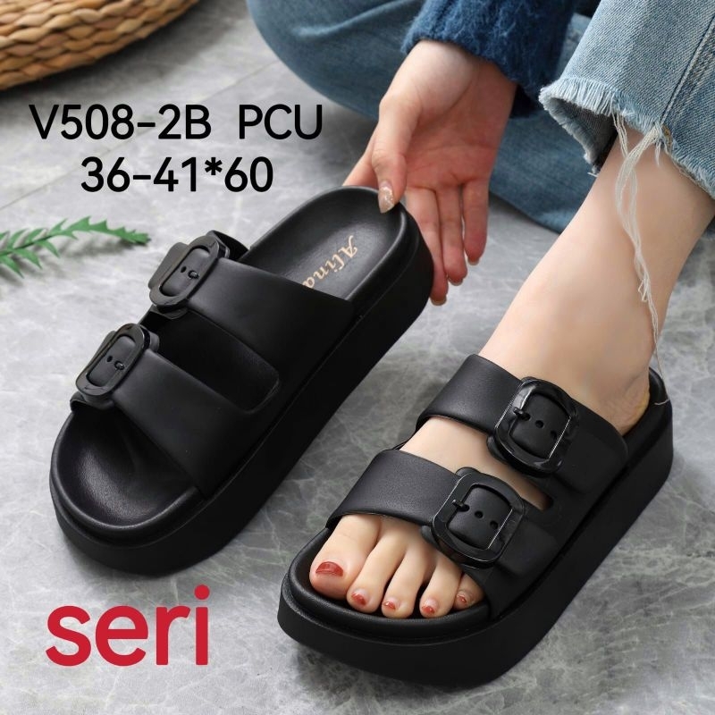 Jual SANDAL WEDGES KARET JELLY WANITA ALINA V508 | Shopee Indonesia