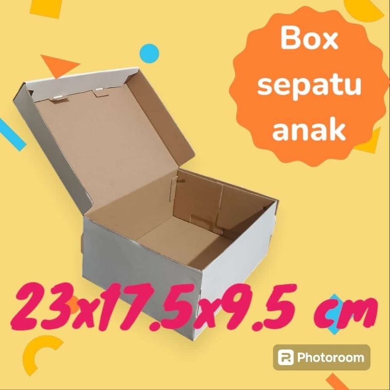 Jual BOX SEPATU ANAK SIZE 23 X 17,5 X 9,5 CM I DUS ANAK I KARDUS SEPATU ...