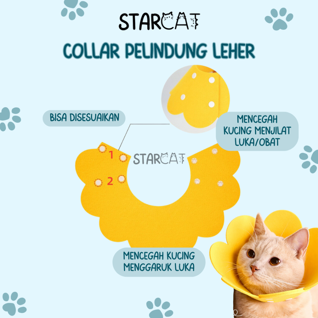 Jual SC Collar Pelindung Leher Kucing Anjing Eva Spon Corong Penutup ...