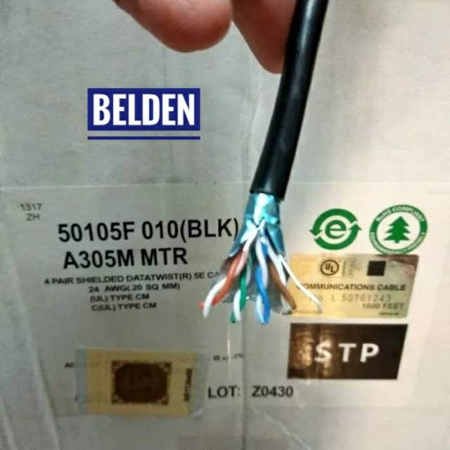 Jual Kabel Belden STP Cat5e Cat 5e Cat 5 e outdoor Ori! | Shopee Indonesia