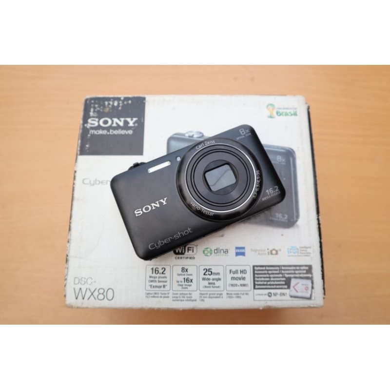 Jual DIGICAM KAMERA DIGITAL SONY CYBERSHOOT DSC WX80 FULLSET BOX ...