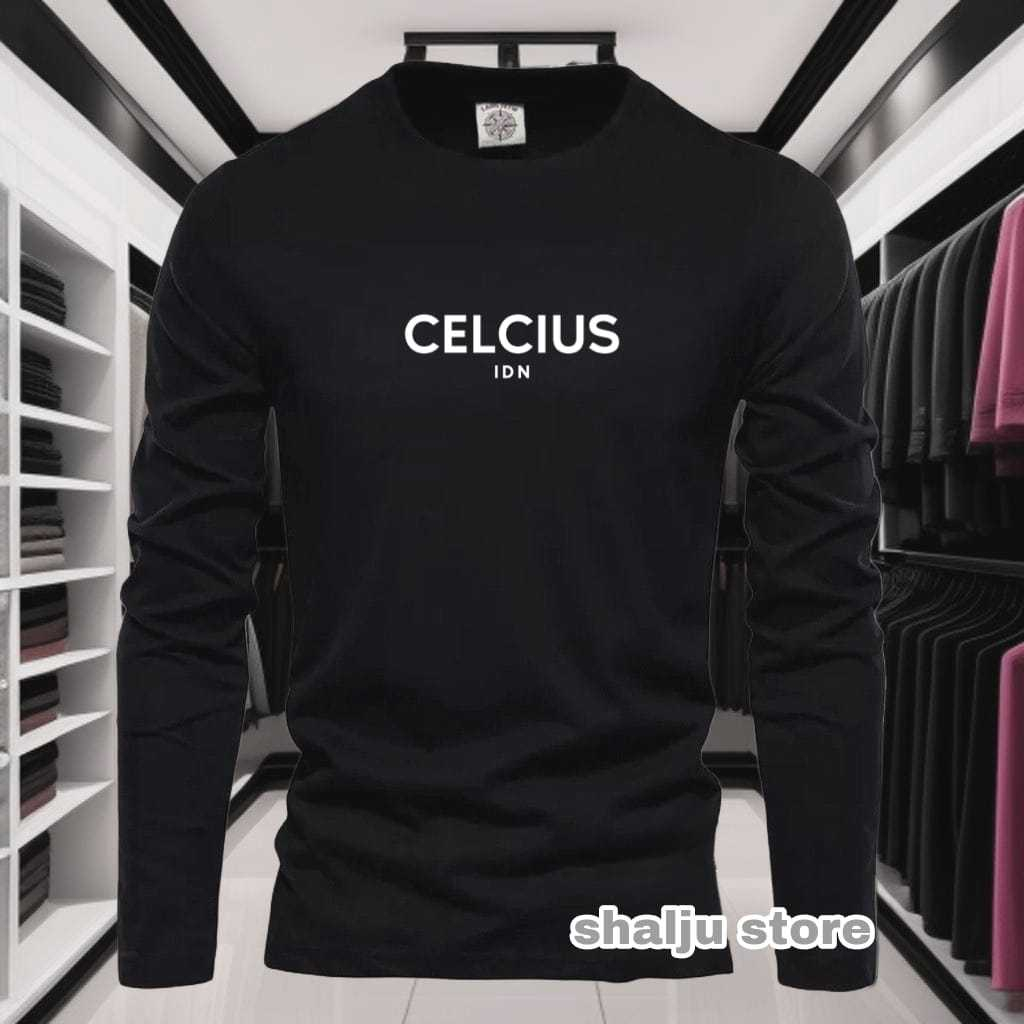 Jual New T-Shirt Kaos Lengan Panjang Celcius Tex Putih/Baju Kaos ...