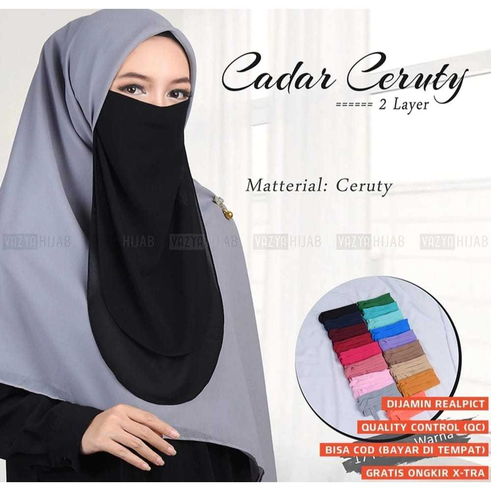 Jual Cadar niqab Tali 2 Layer Ceruti Babydoll Premium | Shopee Indonesia