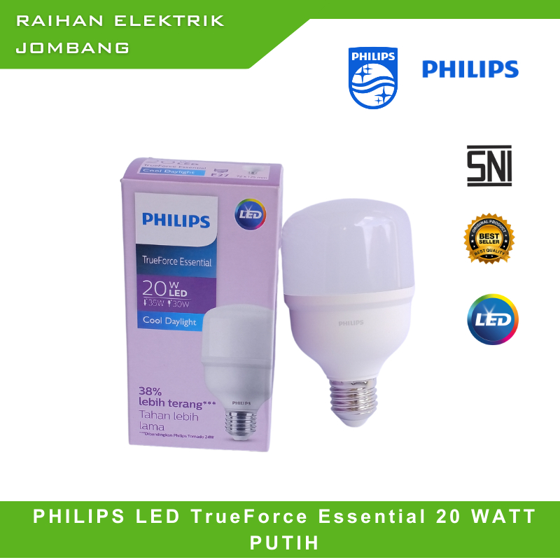 Jual LAMPU LED PHILIPS 20W / LAMPU LED PHILIPS 20WATT /LAMPU LED PHILIPS TRUEFORCE ESSENTIAL 20W ...