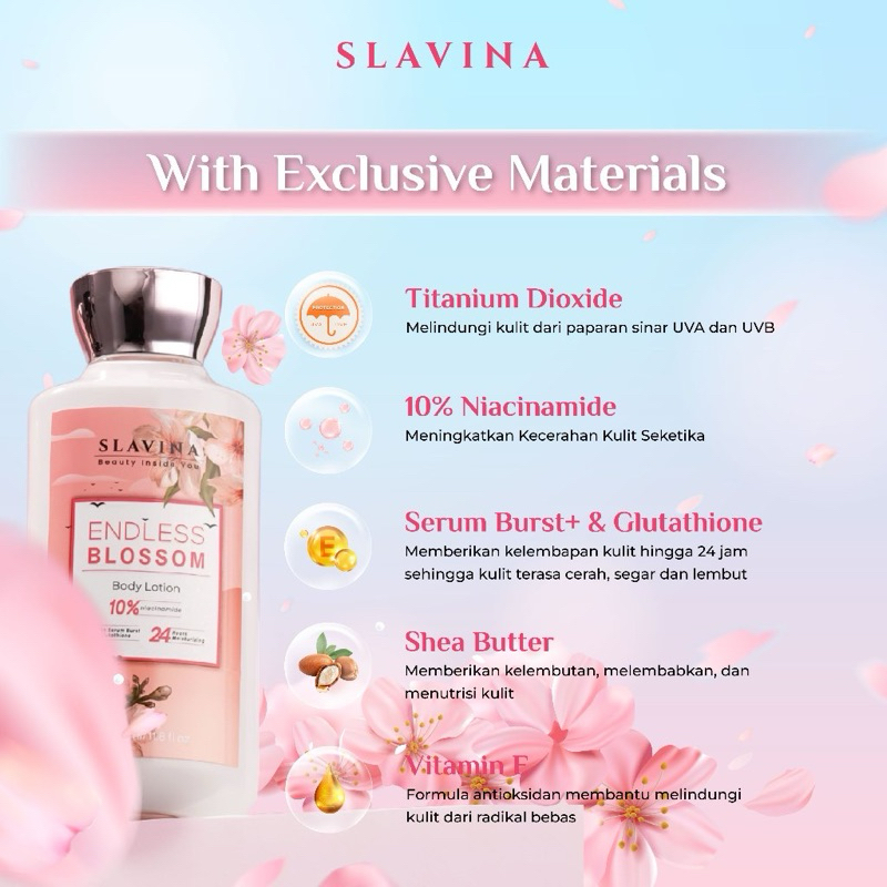 Jual Slavina By Nagita Slavina Body Lotion Endless Blossom 350ml. 100% Originall!! | Shopee ...