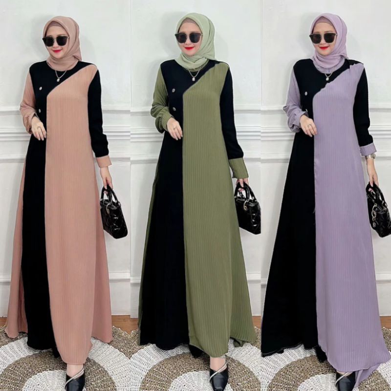 Jual Gamis Dewasa Terbaru Baju Muslim Dewasa Crinkle | Shopee Indonesia