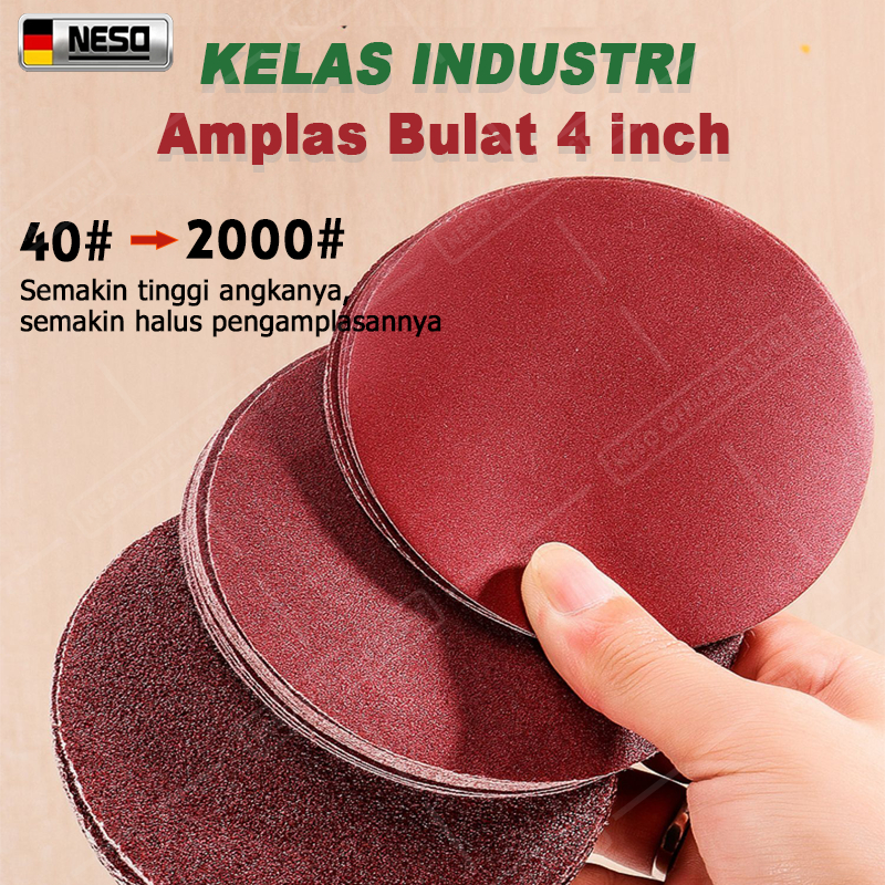 Jual NESO Amplas bulat Velcro [COD] 4 Inch Grit Grid 40 60 80 120 150 180 240 320 400 600 800 ...