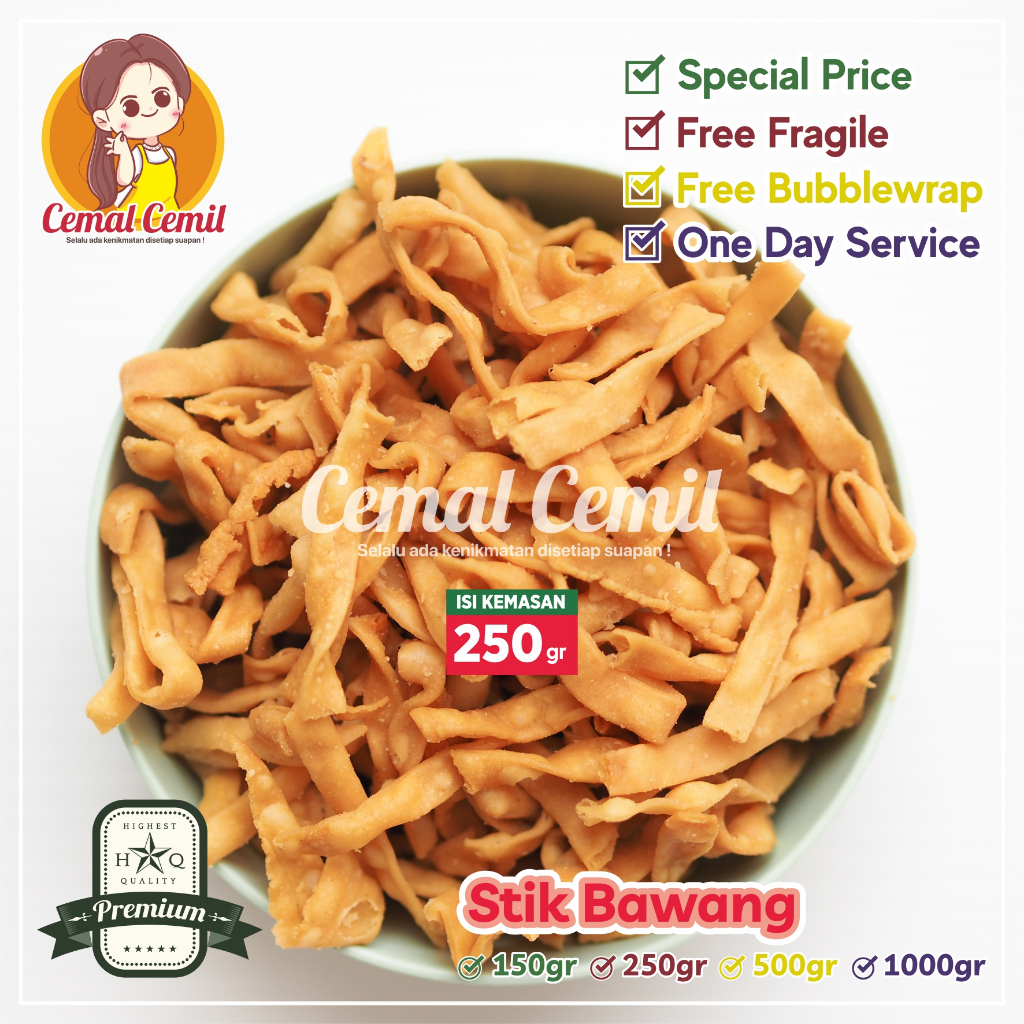 Jual Cemal Cemil : Best Seller : Stik Bawang 250gr-Snack/Cemilan ...