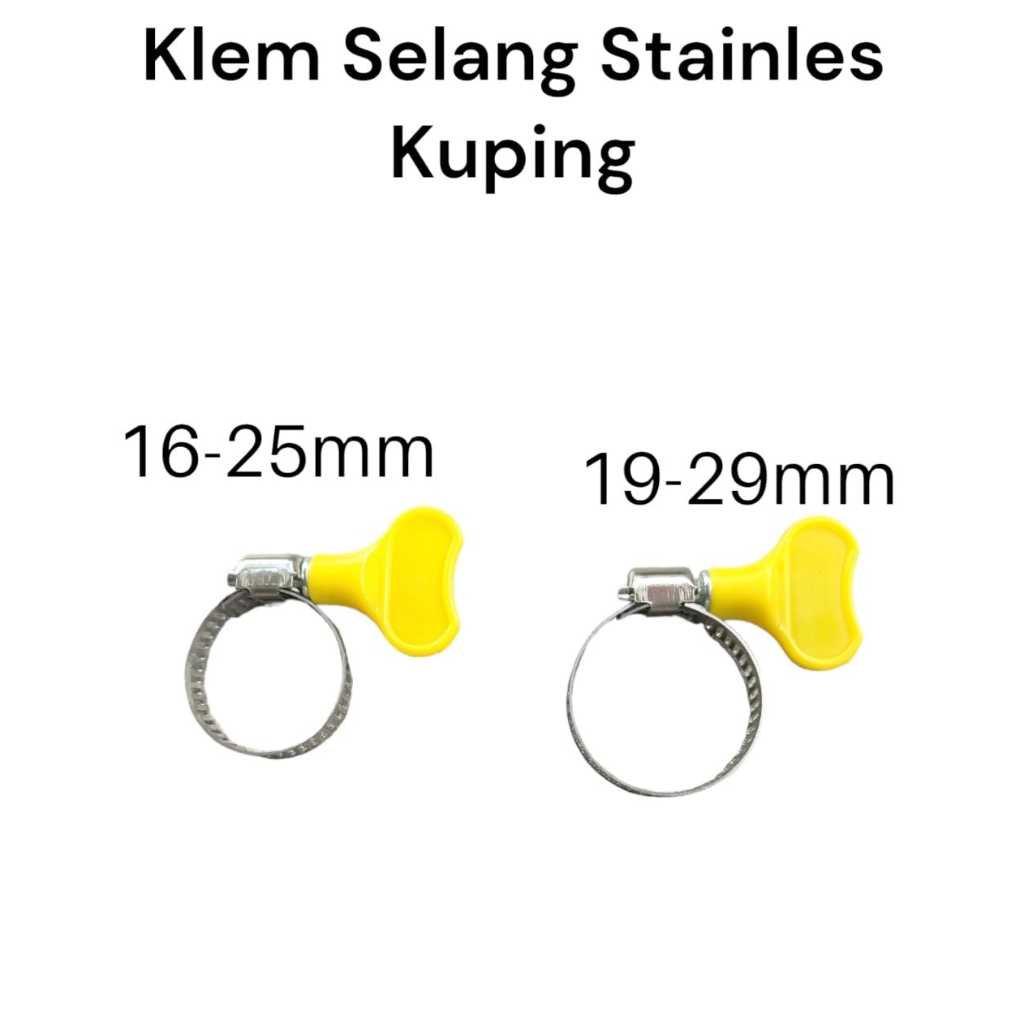 Jual Klem Selang Stainless Kuping Klem Selang Size 1/2 Inch - 1 Inch ...