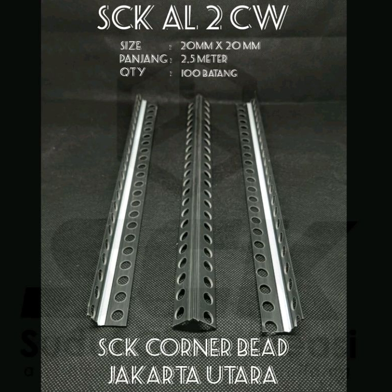 Jual Corner bead UPVC / Inner bead sudutan dalam tembok UPVC SCK AL 2 ...