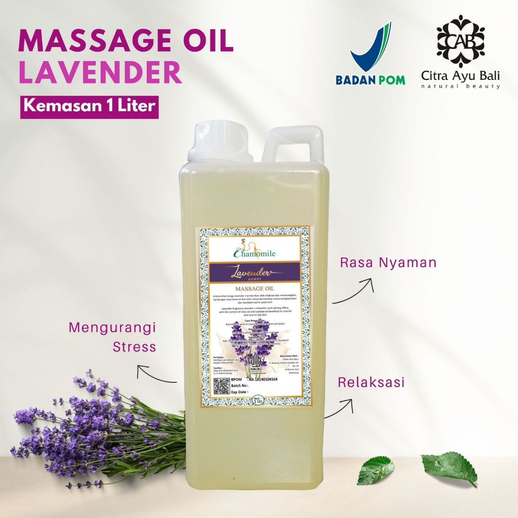 Jual Chamomile Massage Oil / Minyak Pijat 1 Liter - Citra Ayu Bali official Bali | Shopee Indonesia