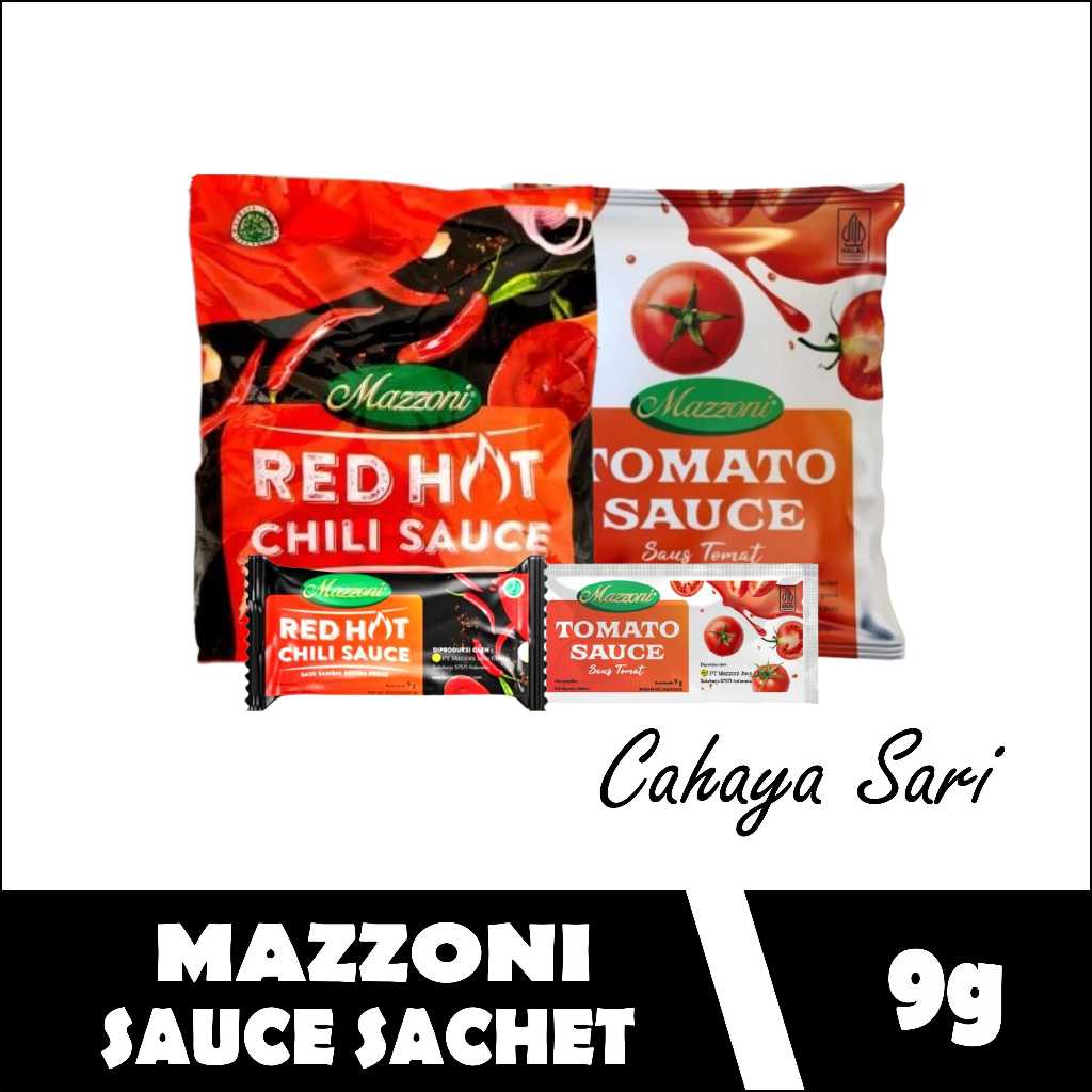 Jual Mazzoni Saus Sambal Chili & tomat Sachet isi 24 pcs | Shopee Indonesia