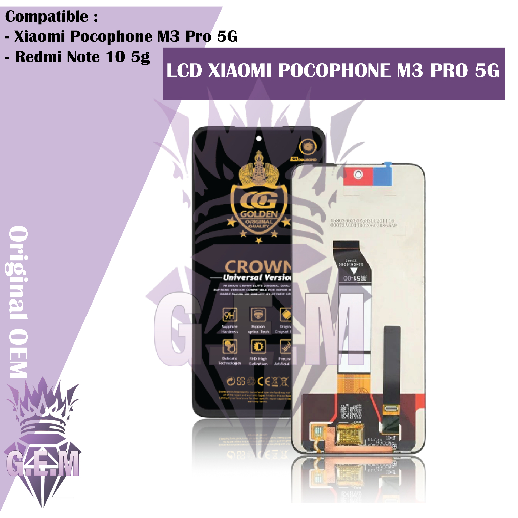 Jual LCD XIAOMI POCO M3 PRO 5G / REDMI NOTE 10 5G TOUCHSREEN FULLSET ...