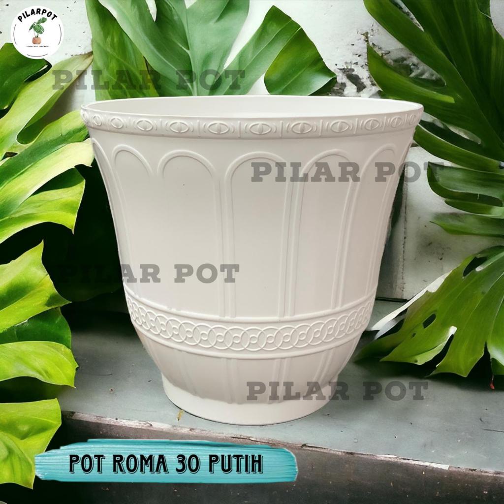Jual Pot Bunga Tanaman Tinggi Cjp Roma 30 Putih Bahan Tebal - CJP ROMA ...