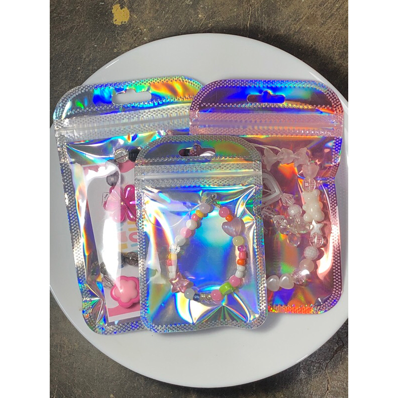 Jual plastik ziplock hologram | plastik packing aesthetic | Shopee ...