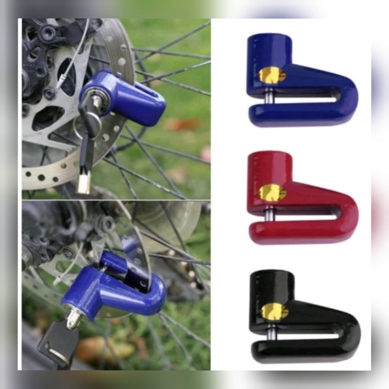 Jual kunci motor gembok cakram pengaman motor anti maling | Shopee ...