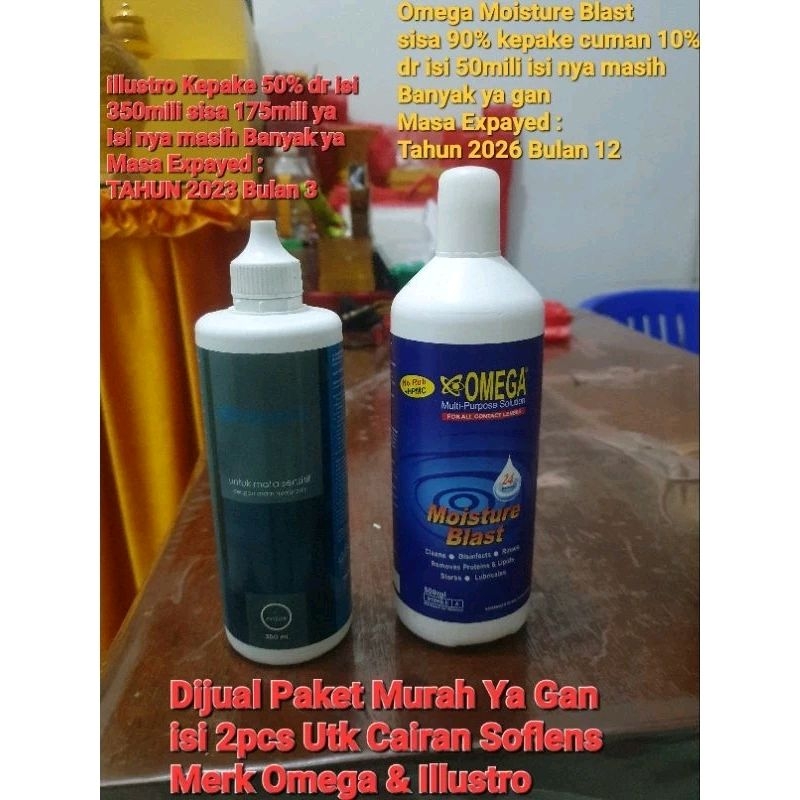 Jual Cairan Soflens Omega Moisture Blast kepake 10% sisa 450mili Bulan ...