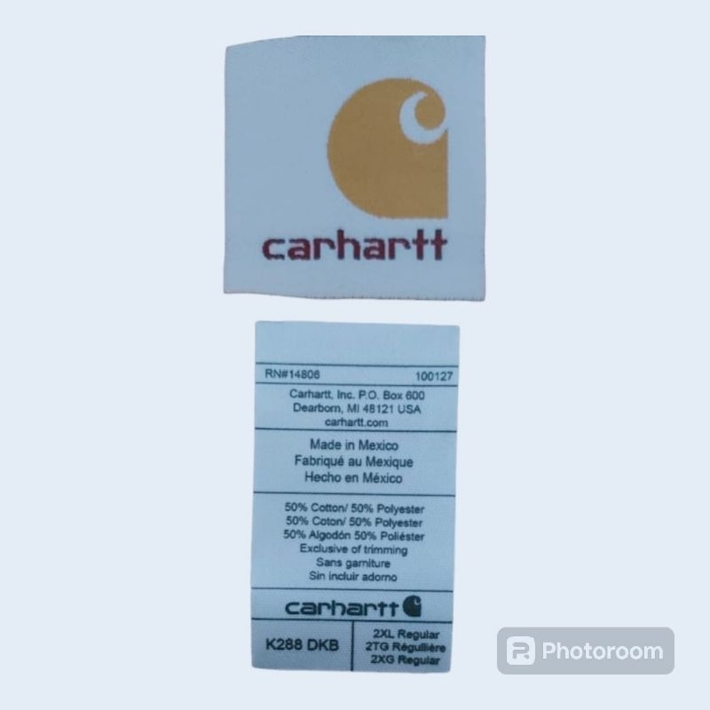 Jual label carhartt spell out dark brown (DKB) | Shopee Indonesia