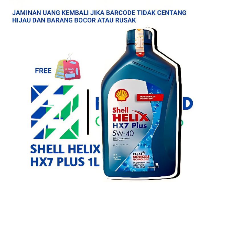 Jual OLI SHELL HELIX HX7 5W-40 1 LITER ORIGINAL SCAN BARCODE HIJAU ...