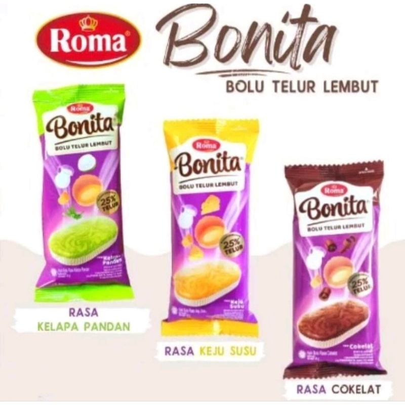 Jual Bonita Bolu / Roma Bonita Bolu Telur lembut / Roti Bolu siap makan ...