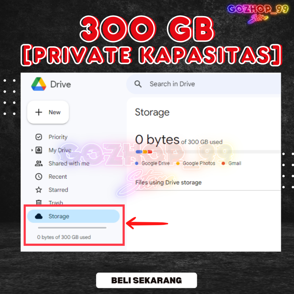 Jual [PRIVATE KAPASITAS] Google Drive Gdrive Unlimited 100GB 300GB 500 ...