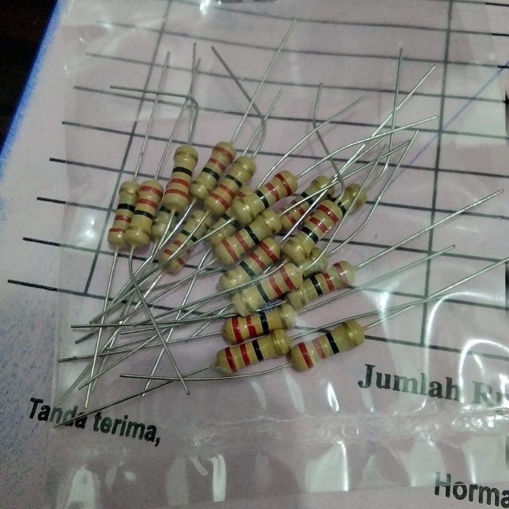 Jual RESISTOR SETENGAH WATT 1/2W VARIASI 2 (GAMBAR HANYA CONTOH ...