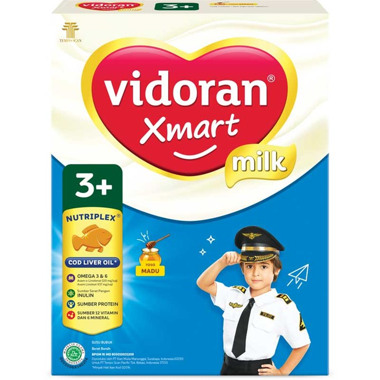 Jual Vidoran Xmart 3+ Susu Bubuk Pertumbuhan Anak 3-5 Tahun Madu 700 g ...