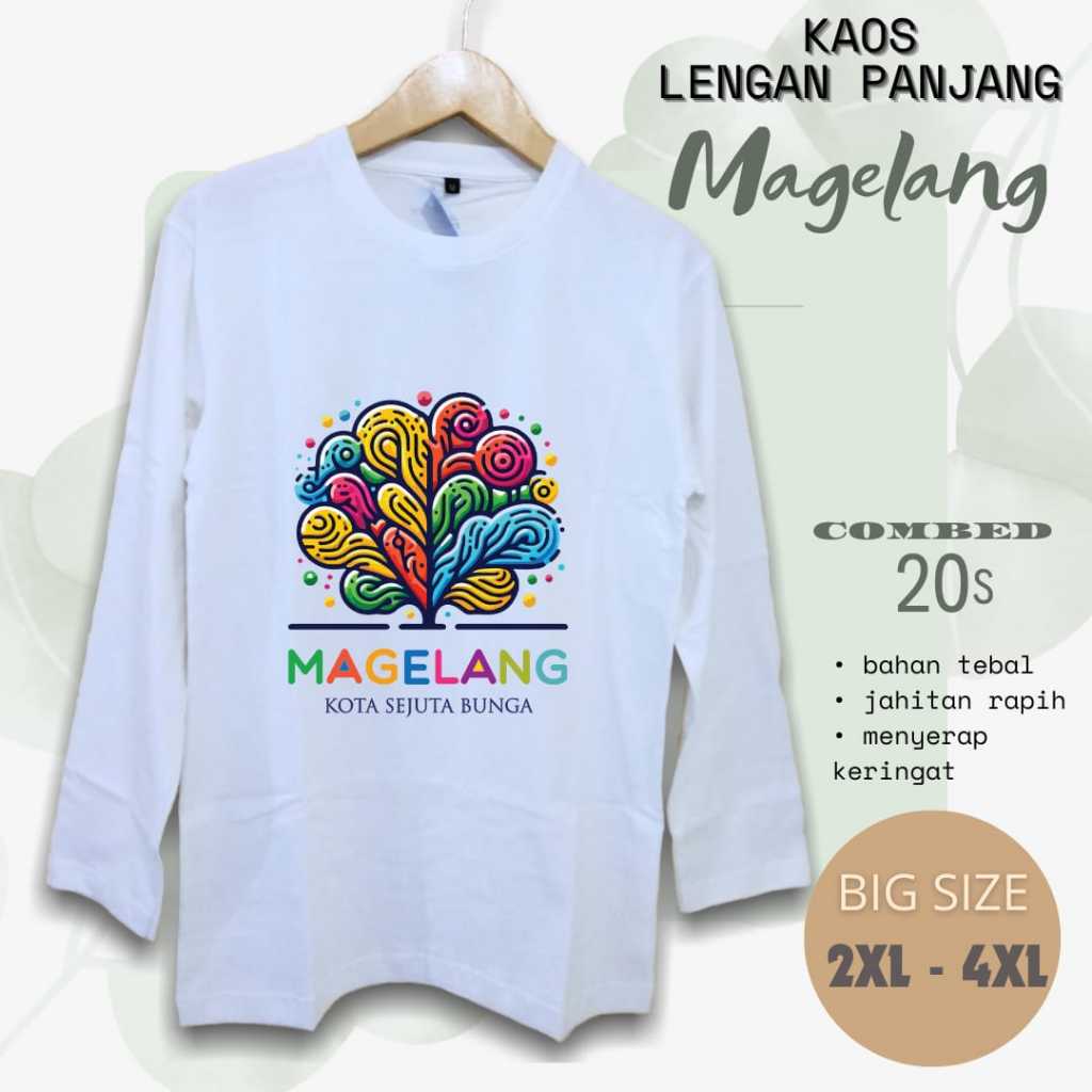 Jual Kaos LP BIG SIZE Oleh-Oleh Magelang Series Destinasi Kota Populer ...