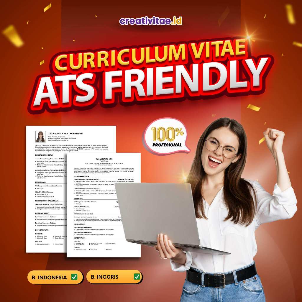 Jual CV ATS Friendly | curricullum vitae | cv simple | cv polos ...
