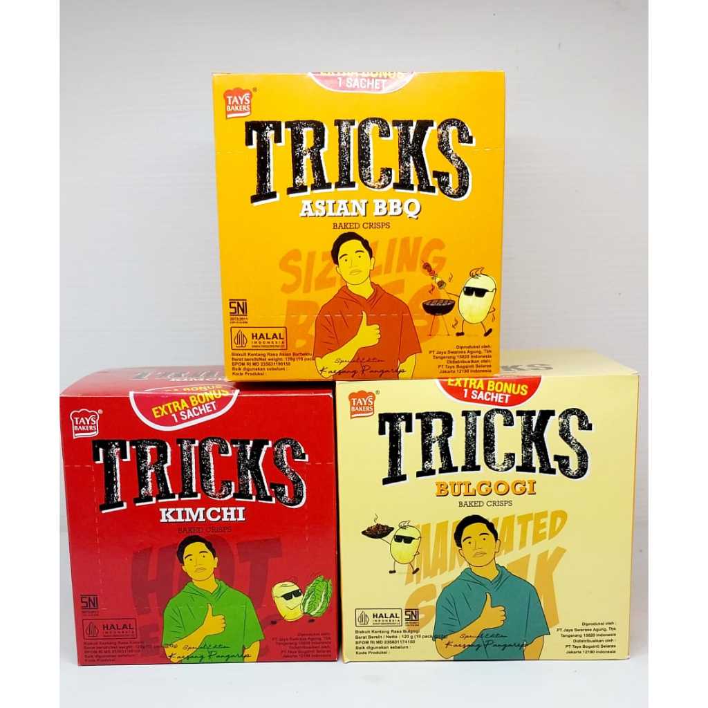 Jual Snack TRICKS BOX Baked Crispy Chips Isi 10 pcs/12 Gr Varian Rasa ...