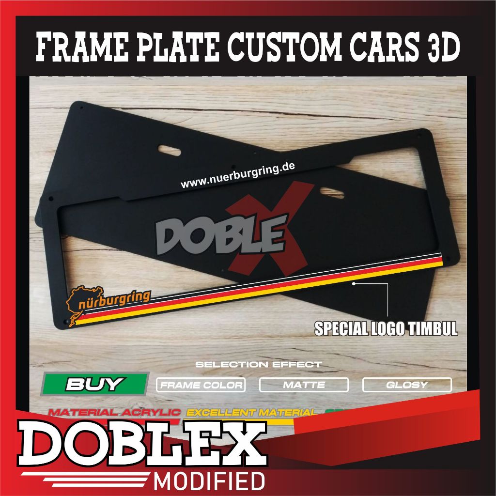 Jual FRAME PLAT CUSTOME STANDARD RI EURO 3D NURBUR GRING | Shopee Indonesia