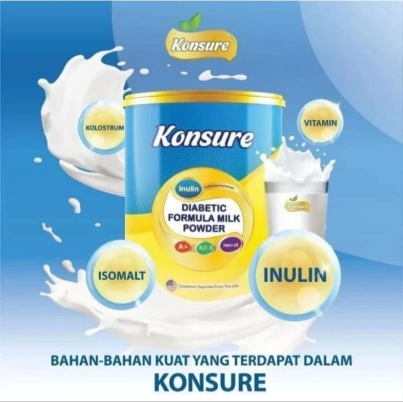 Jual KONSURE MILK SUSU POWDER DIABETES ISI 450 GRAM | Shopee Indonesia