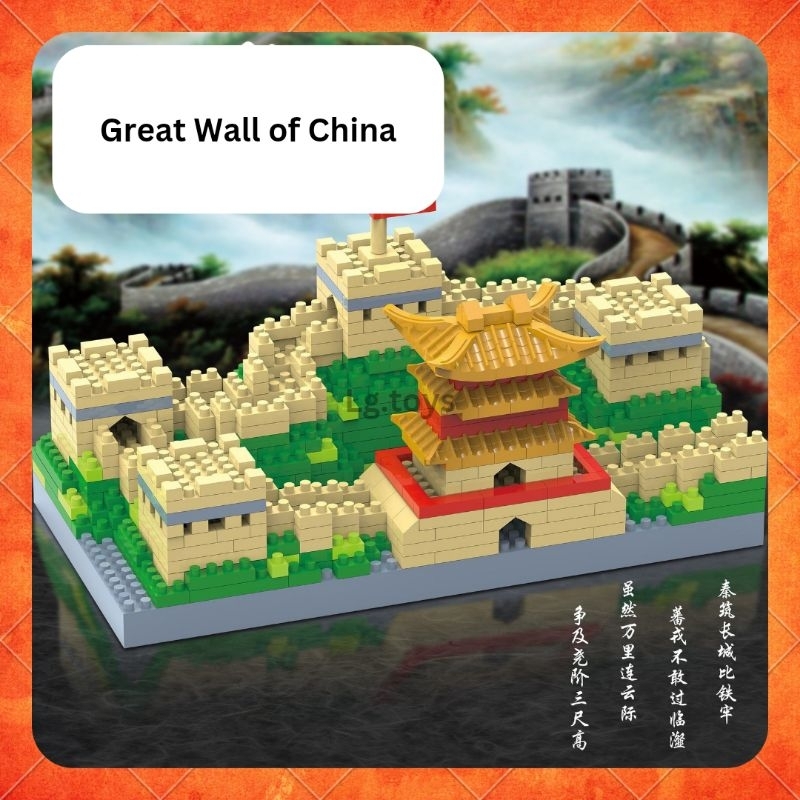 Jual [070] Chinese Great Wall Building Brick DIY Micro Partikel Blok ...