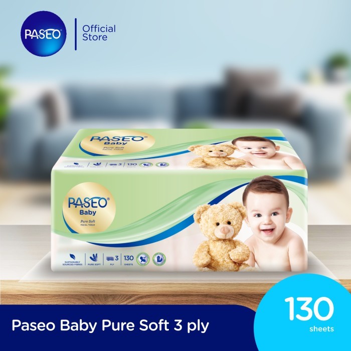 Jual Paseo Tissue Pure Soft Facial (130 Sheets 3 ply) 50s 130s Tissue ...