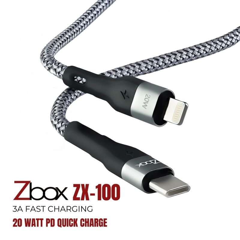 Jual ZX100 ZBOX KABEL DATA TYPE C TO LIGHTNING KABEL PD KABEL DATA C TO ...