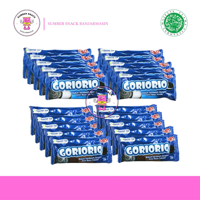 Jual Goriorio Biskuit Sandwich Renceng (Isi 10/Renceng) (10gx10) (2 Varian Rasa) | Shopee Indonesia