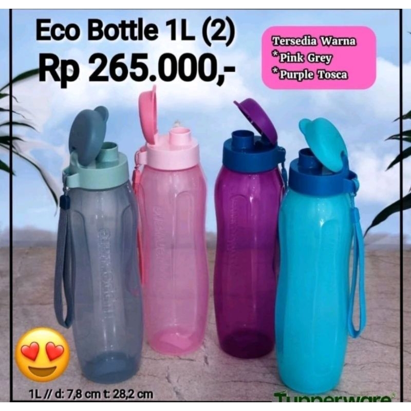 Jual Botol Minum Eco Bottle 1L 1l 1 liter 1 Liter 1 ltr 1 pcs | Shopee ...