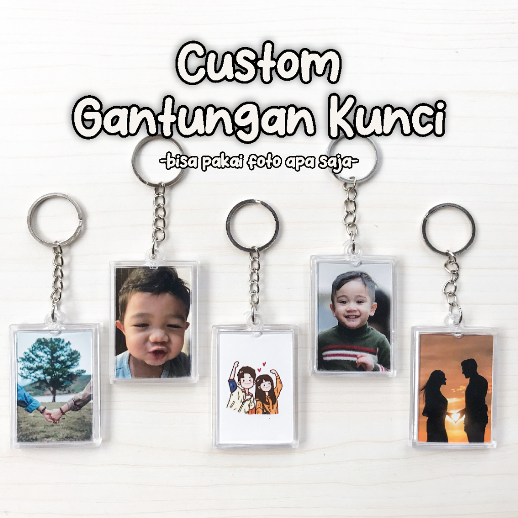 Jual Custom Keyring/Gantungan Kunci Akrilik Insert Foto/Paper Lucu ...