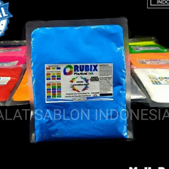 Jual TINTA SABLON RUBIX HC PLASTISOL BIRU STABILO FLO BLUE HIGH ...