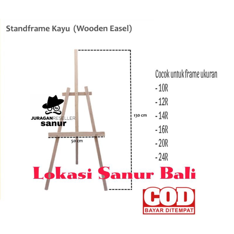 Jual Stand Frame Kayu stand bingkai kayu Tripod for foto prewedding ...