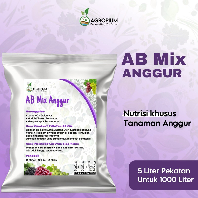 Jual Ab Mix Anggur 5 Liter Pekatan untuk 1000 liter air - Anggur Cepat ...